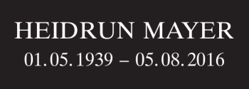 Traueranzeigen von Heidrun Mayer | Mittelbayerische Trauer