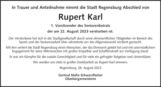 Traueranzeigen | Mittelbayerische Trauer