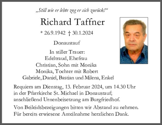 Traueranzeigen | Mittelbayerische Trauer